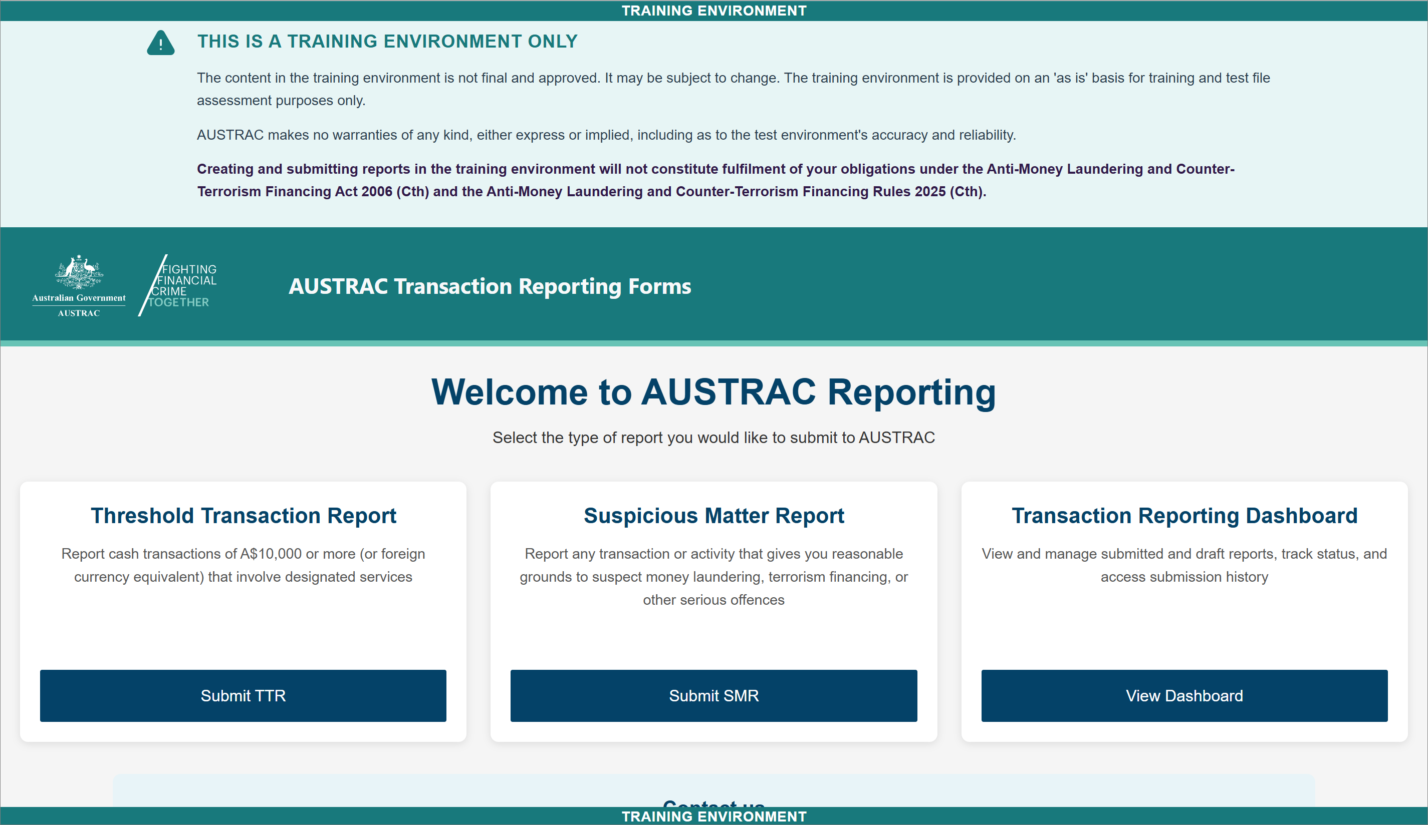 QRG: Submitting a threshold transaction report (TTR) in the training ...